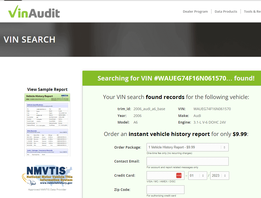COMPARING VinAudit AND CARFAX