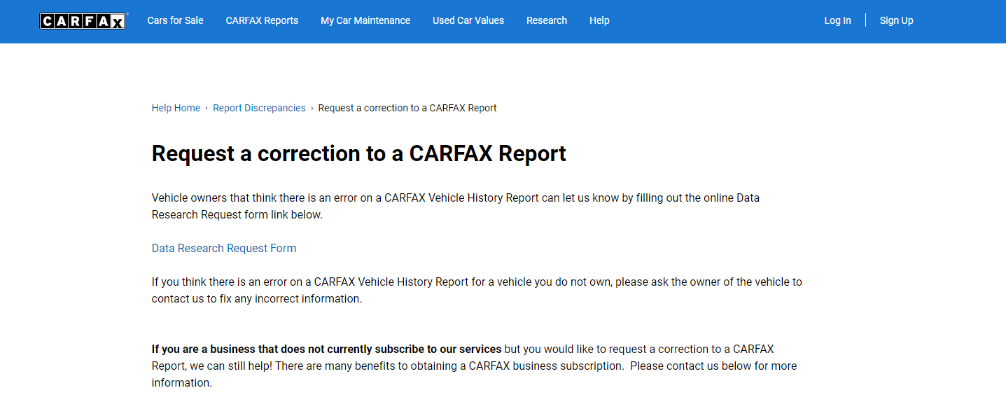 How to remove an accident from Carfax?